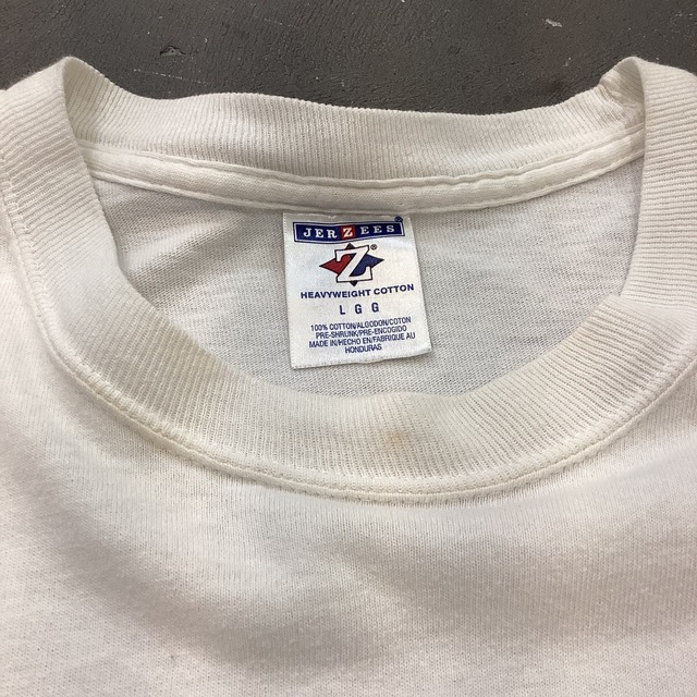 00s JERZEES HEAVYWEIGHT COTTON “24 HOURS FITNESS” Both Printed T-Shirt 00年代 ジャージーズ ヘビーウェイトコットン ...