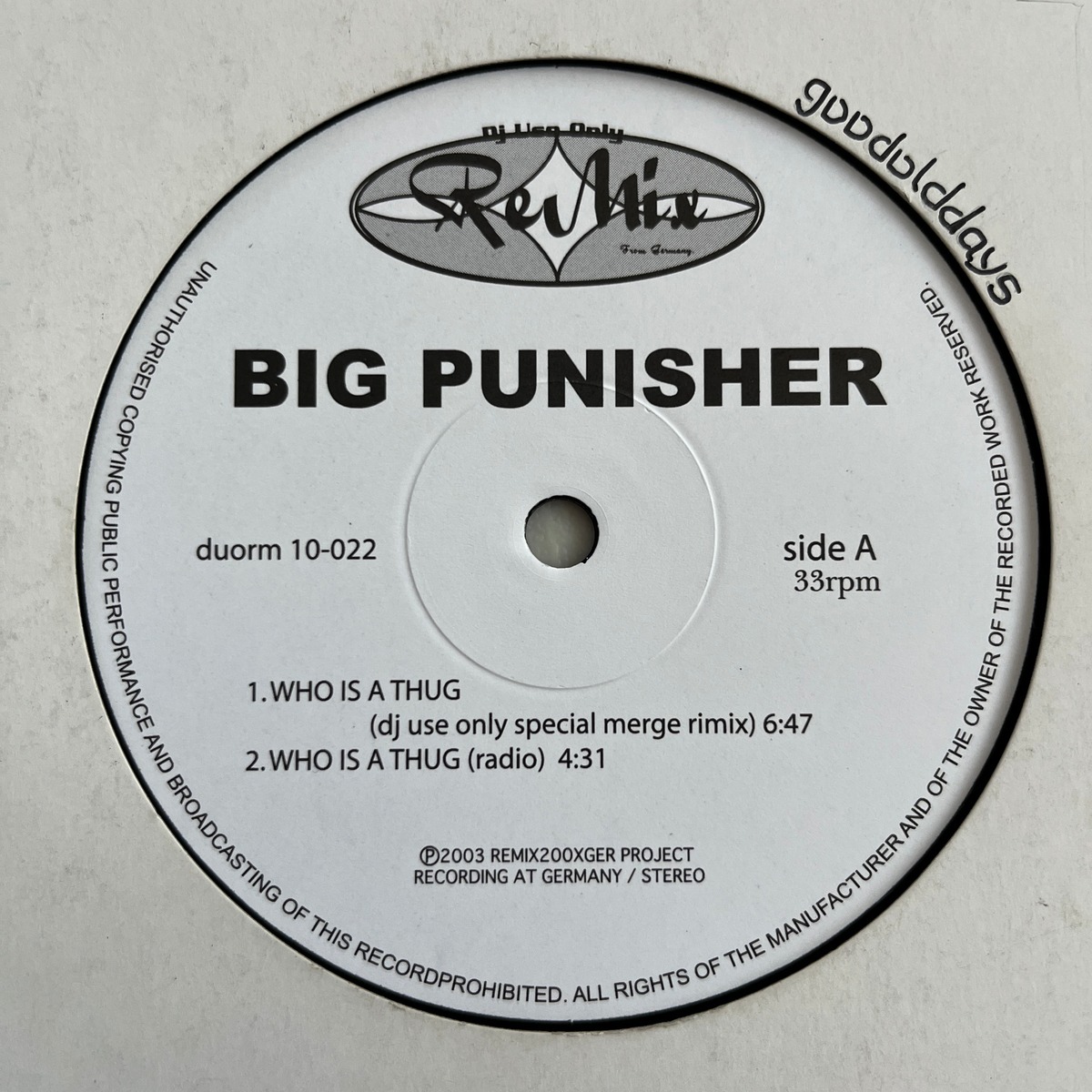 Big Punisher - Who Is A Thug (DJ Use Only Special Merge Remix ...