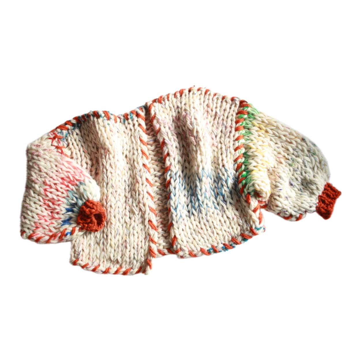 (234)mix yarn stitched cardigan | amuamu