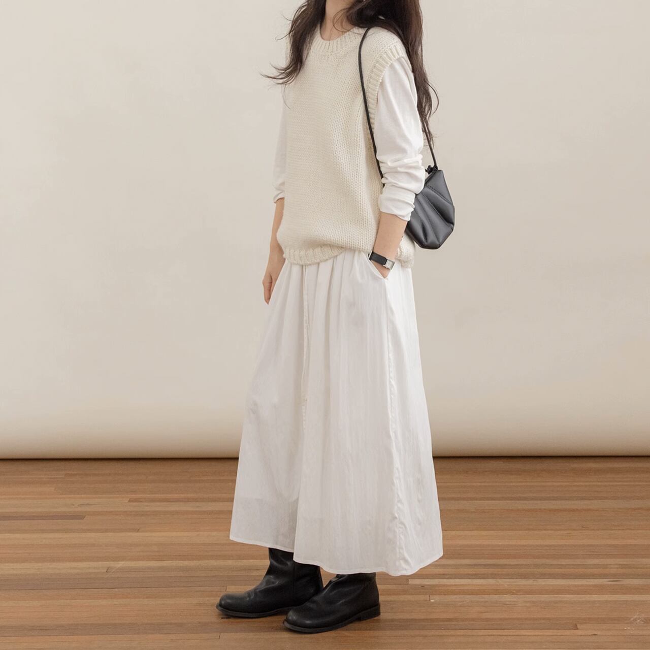 ドレープAラインロングスカート /YT0514 | Evermod