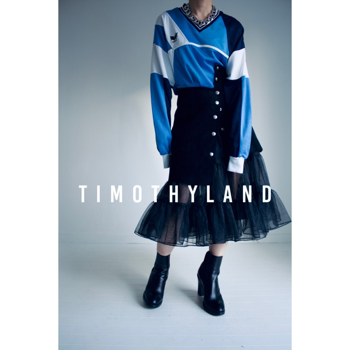 EUROPE Vintage athletic wear Blue×Navy×White | Timothy Land