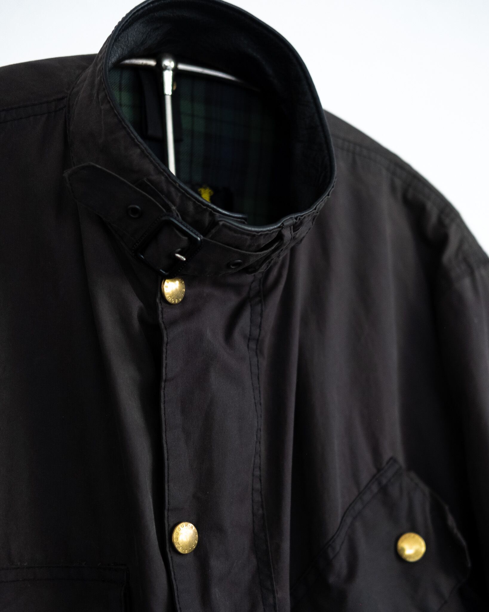 90's] "Barbour" BEACON Waxed Cotton Motorcycle Jacket | recollection ...