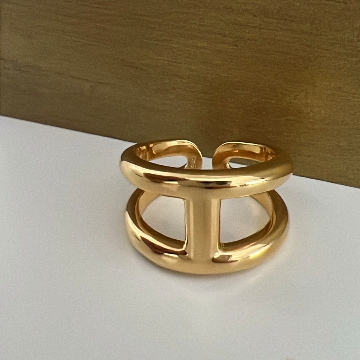 S925 H gold ring (R203) | onesea