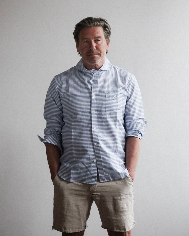 Marine Stripe Backtor Shirt | MAMNICK TOKYO