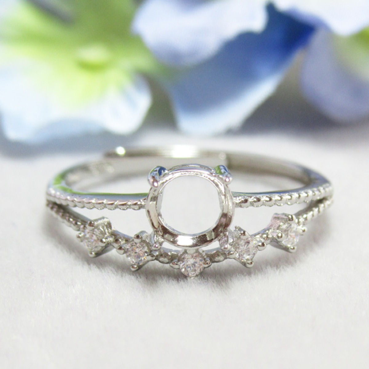 5㎜ ミル5CZライン リング台 S925 SV | rue Sepia