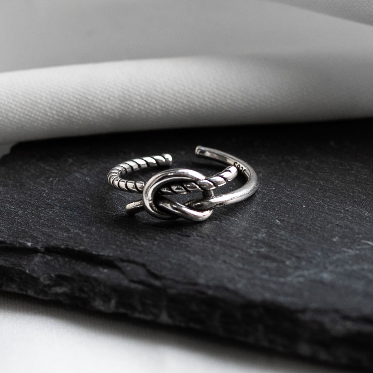 rope knot ring SV925 | Ril.