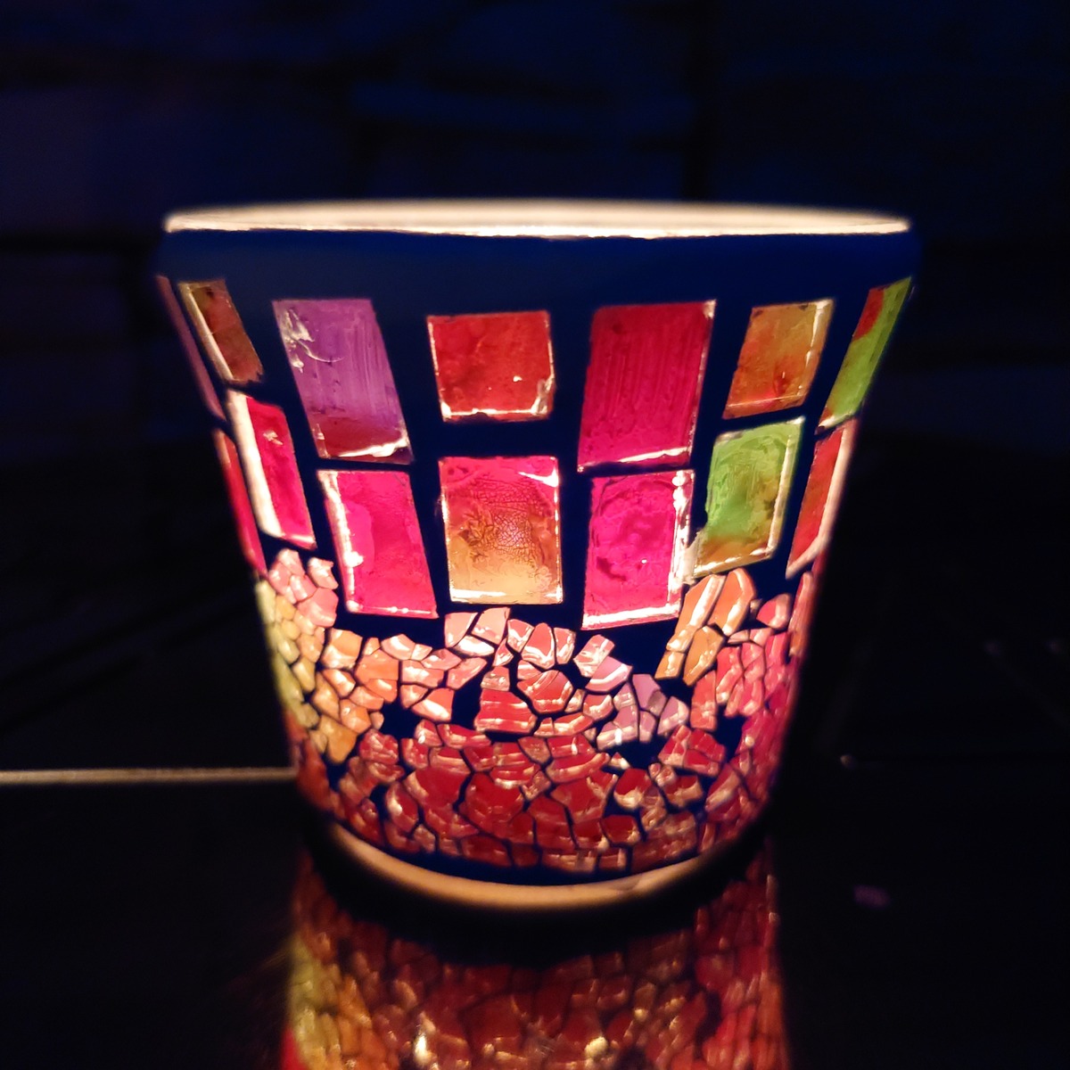 【LOOPLE ループル】アウトドアキャンドル「モザイク」（アール） | CAMP MARKET