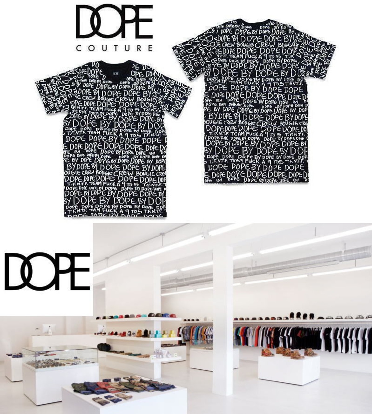 【送料無料】DOPE ドープ DOPE BY DOPE TEE DE14119BK BLACK | Roughneck ラフネック 人気インポート ファッション ブランド取り扱い