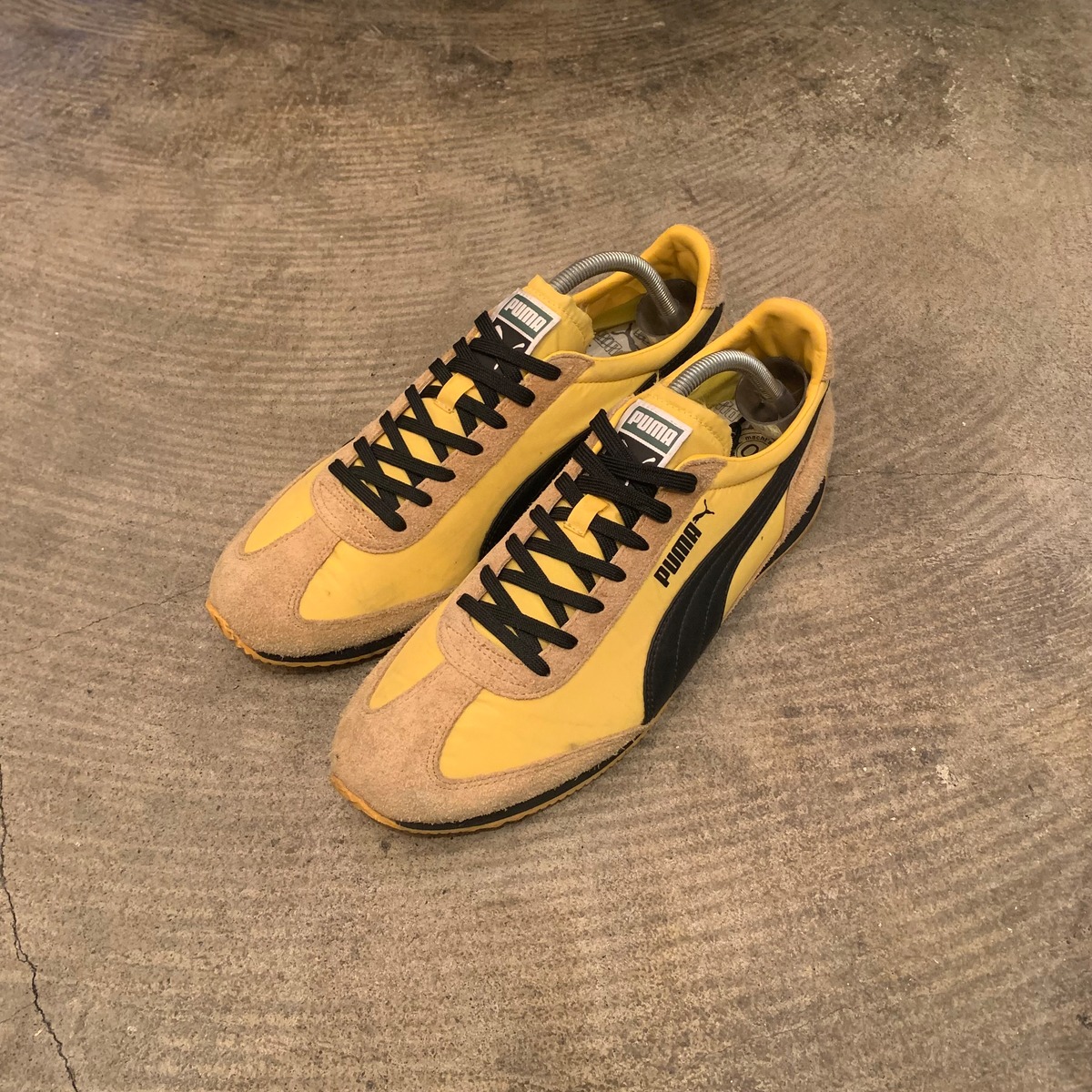 “PUMA” 「BANANA」 yellow×black×beige suede shoes | LAUGH