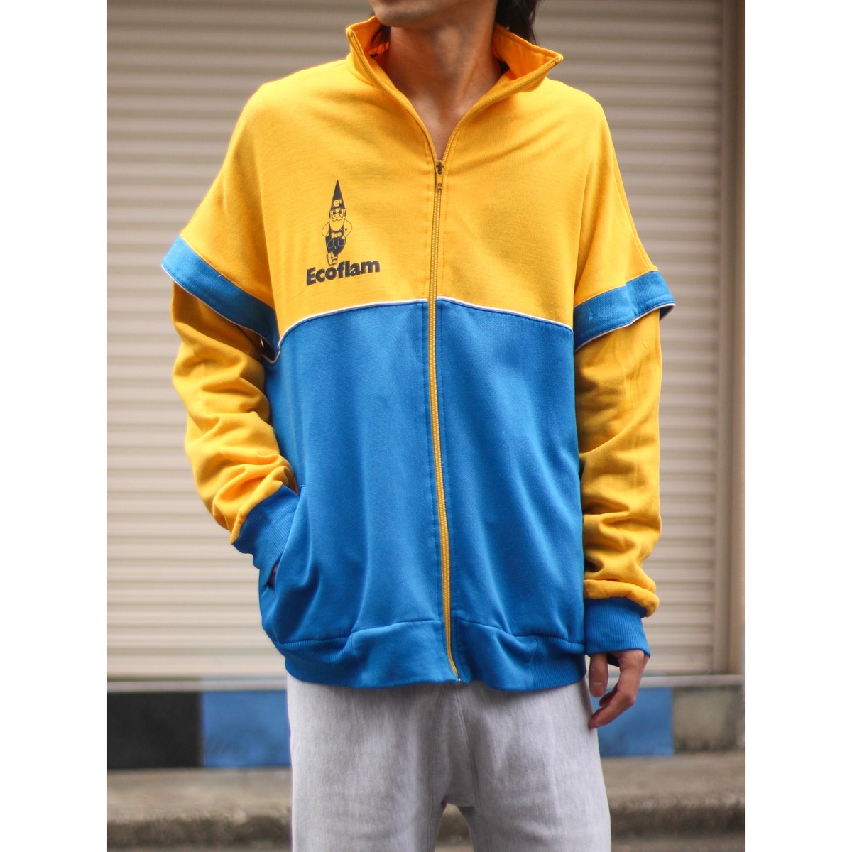 【CUBA】1980s vintage "Ecoflam" cycling jersey jacket made in ITALY -6944 ...