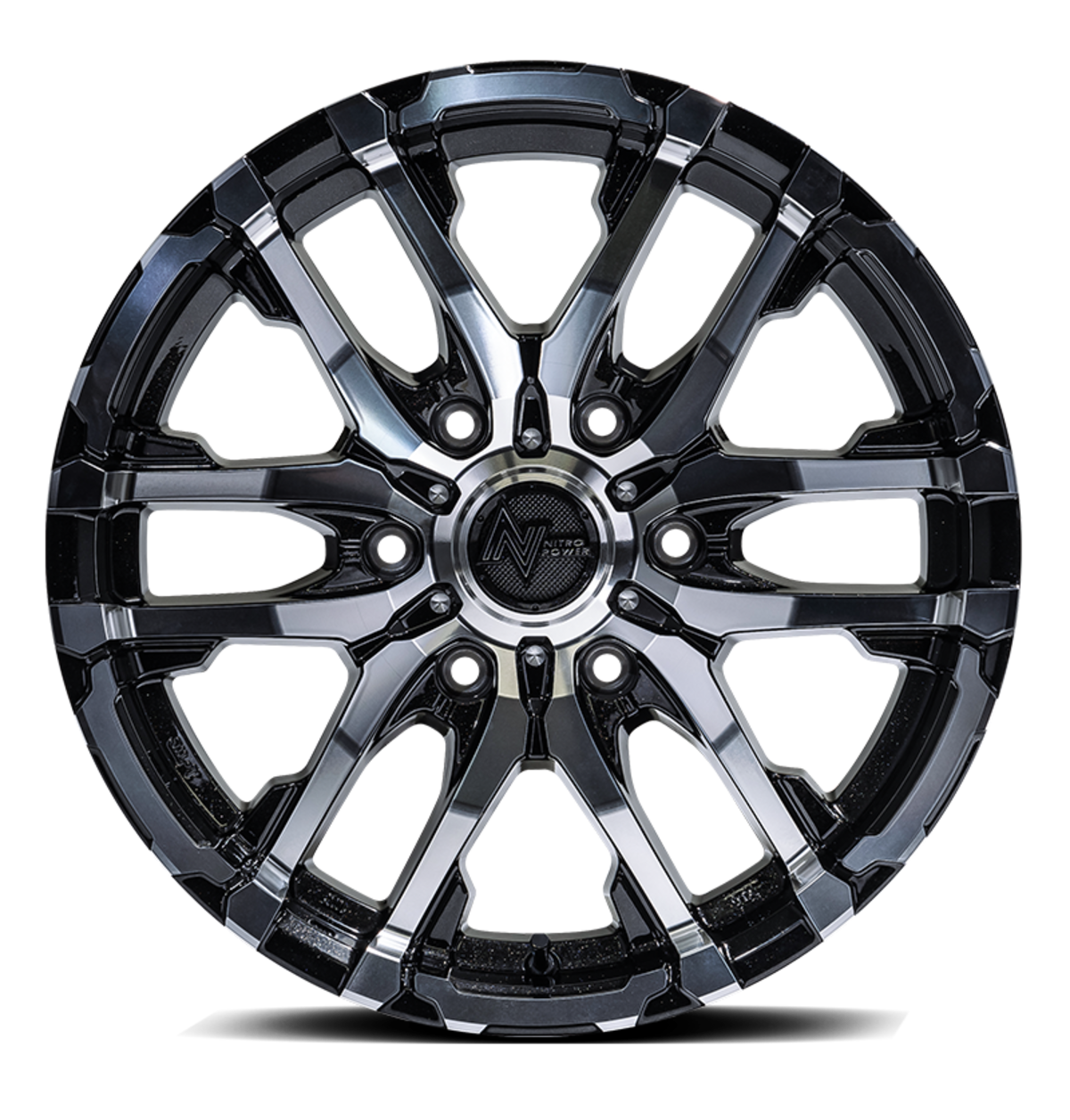 マルカサービス NITRO POWER M26 CROSS FANG 17×8J +20 ブラックメタリック/ミラーカット | MTS ...