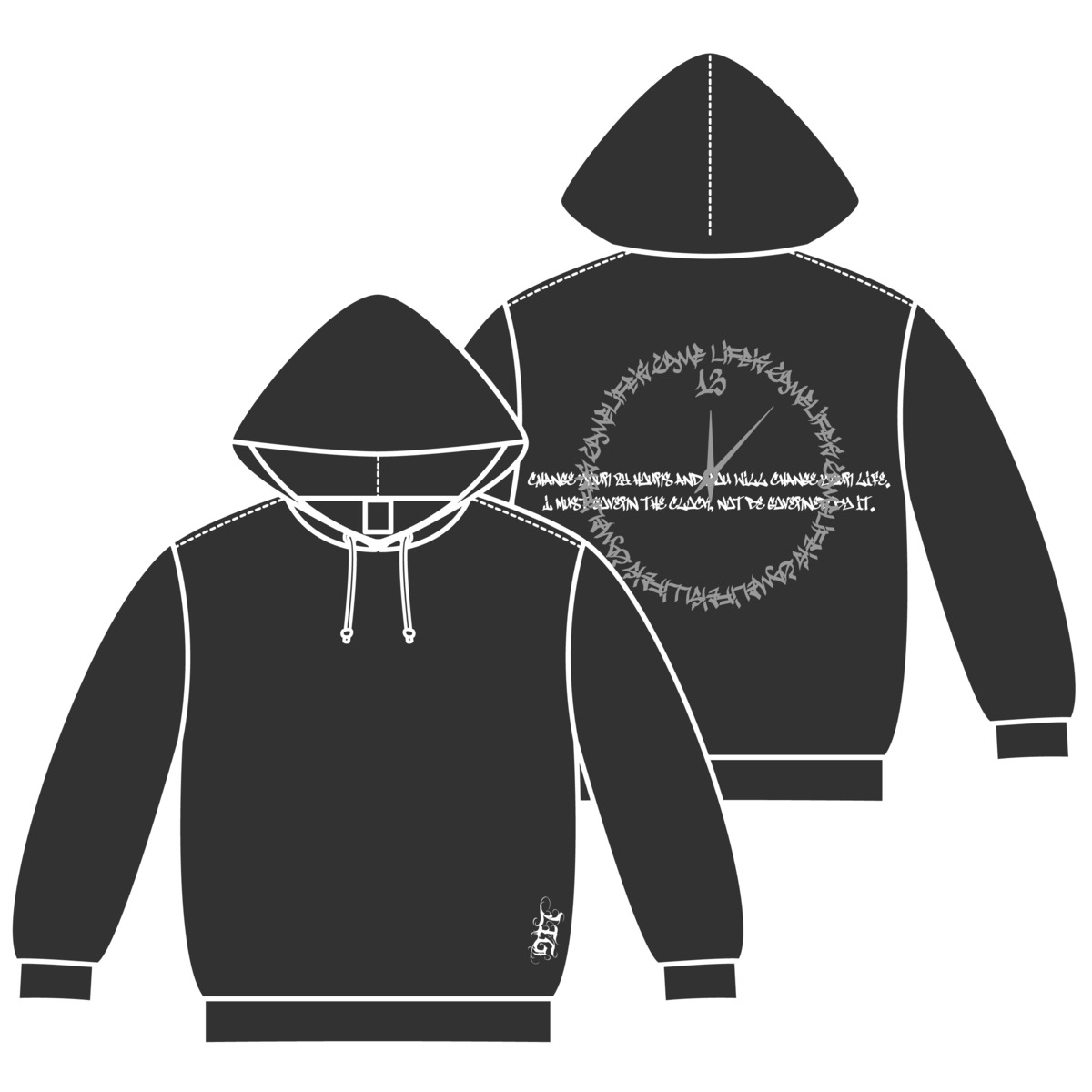 CIRCLE CLOCK LOGO HOODIE | L.I.G. OFFICIAL