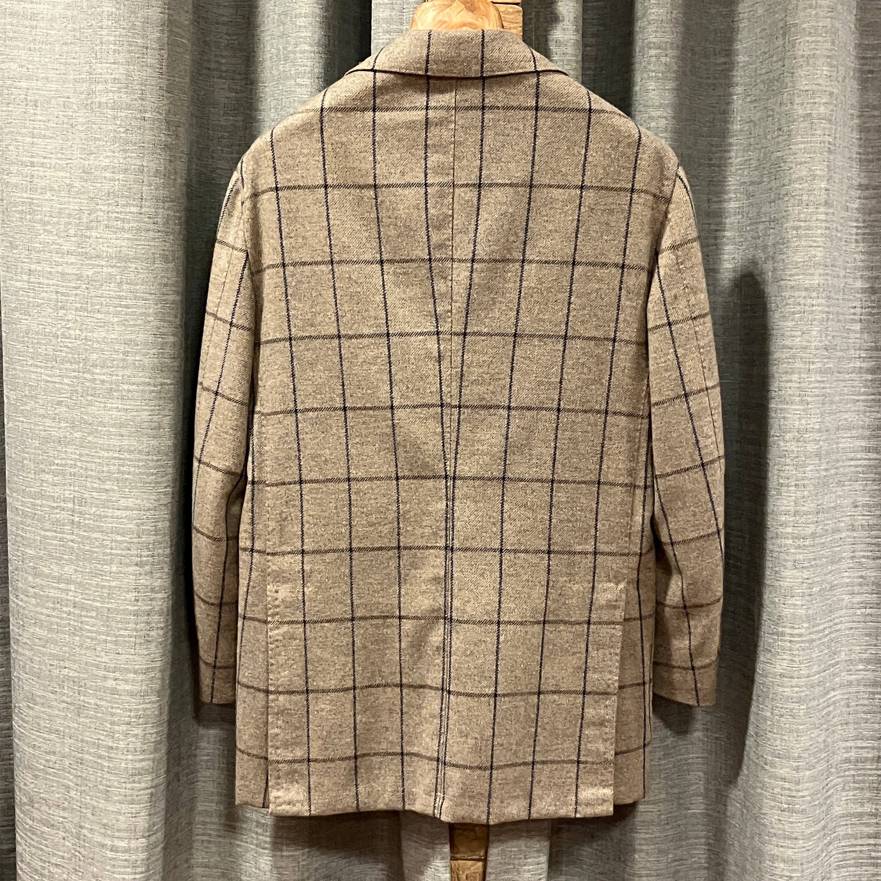 ORAZIO LUCIANO WOOL WINDOW PANE JACKET 44 | safarionline