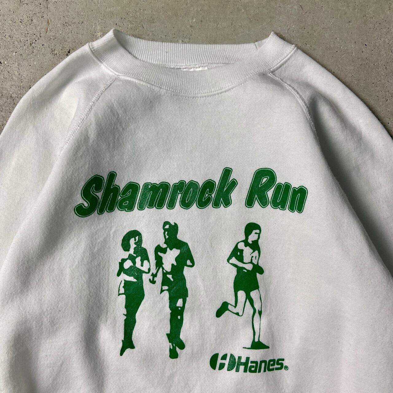 80~90年代 USA製 Shamrock Run Hanes プリントスウェットシャツ メンズM-L相当 古着 80s 90s アート ...