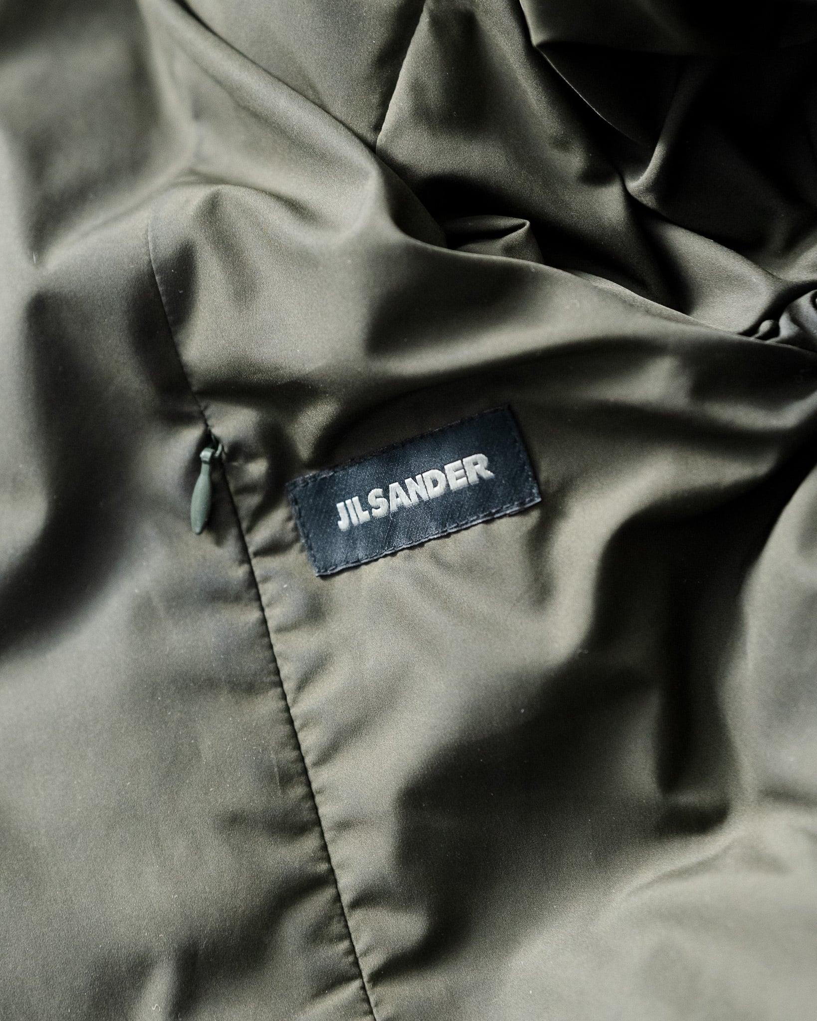 [12AW] "JIL SANDER" Inside Print Leather Contrasted Puff Jacket ...