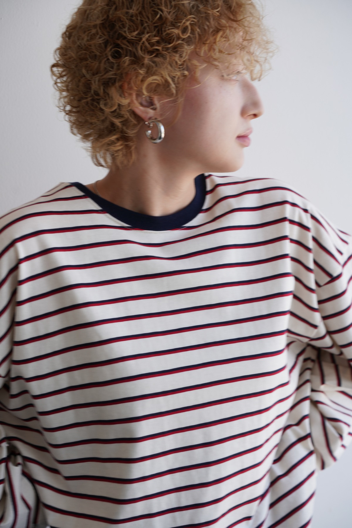 border long Tshirt ボーダーロングTシャツ Ivory | planet3rd