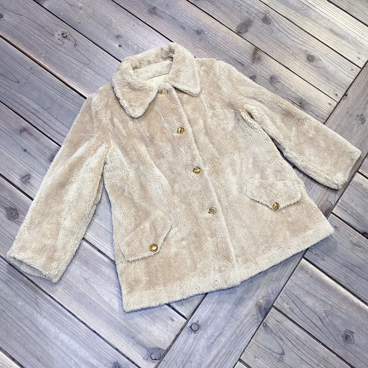 60s beige fur coat | LEMON