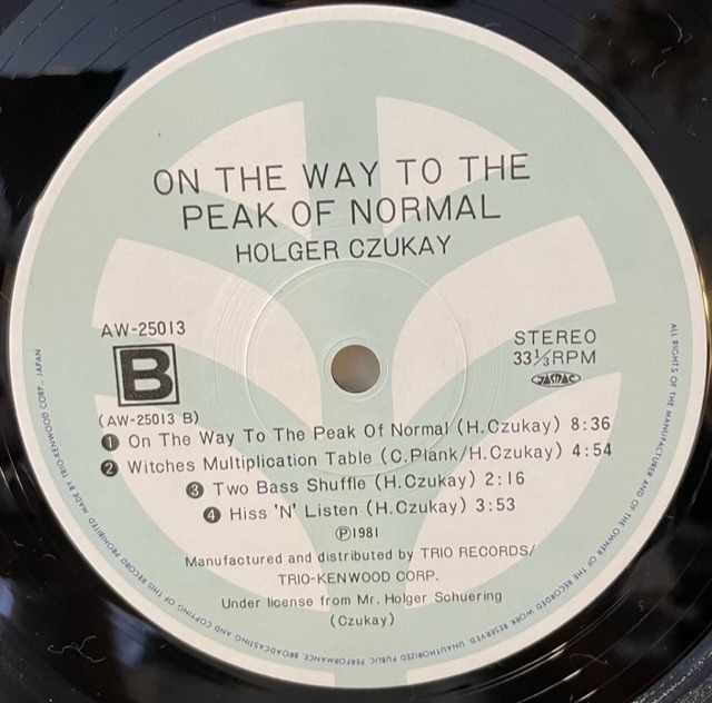 HOLGER CZUKAY "ON THE WAY TO THE PEAK OF NORMAL" LP | EAD RECORD