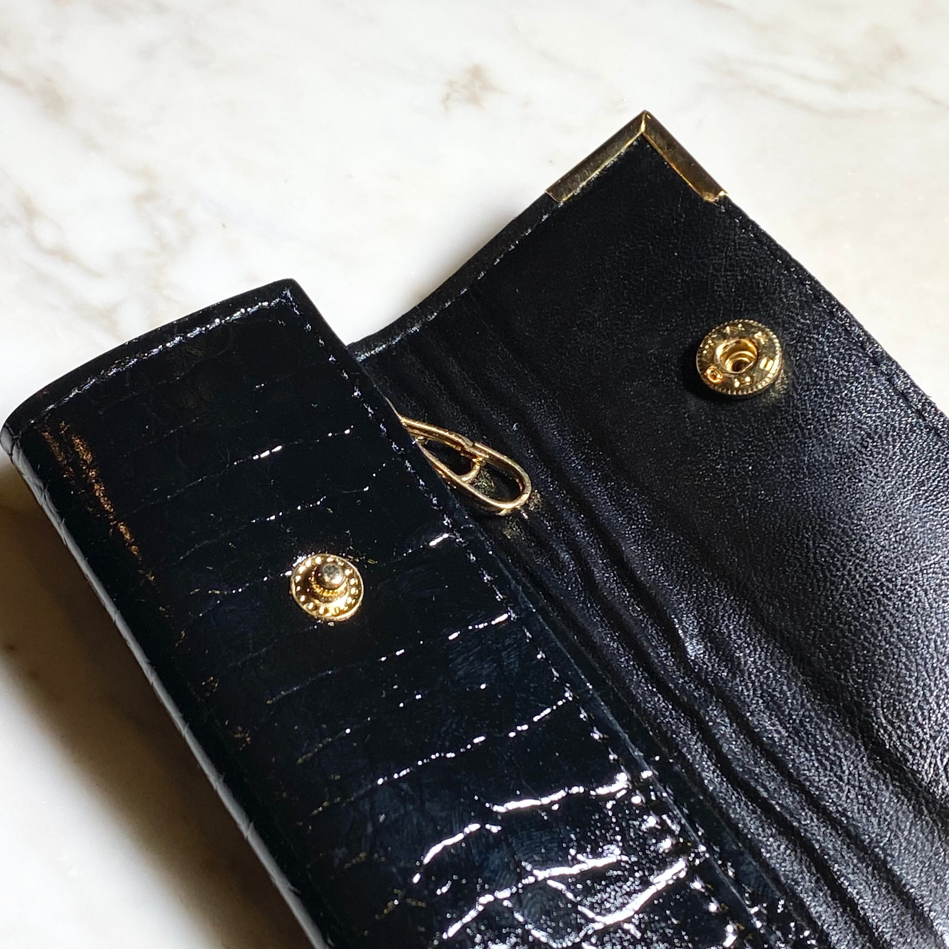 DUNHILL embossed enamel key case | NOIR ONLINE