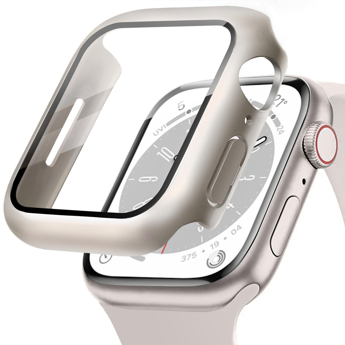 POLINK for Apple Watch用 ケース Series 10/9/8/7/6/5/4/SE2/SE 45mm PC素材 強化 ...