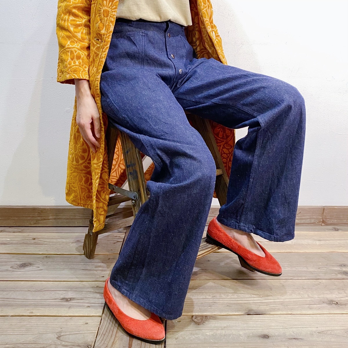 70s denim flare pants | LEMON