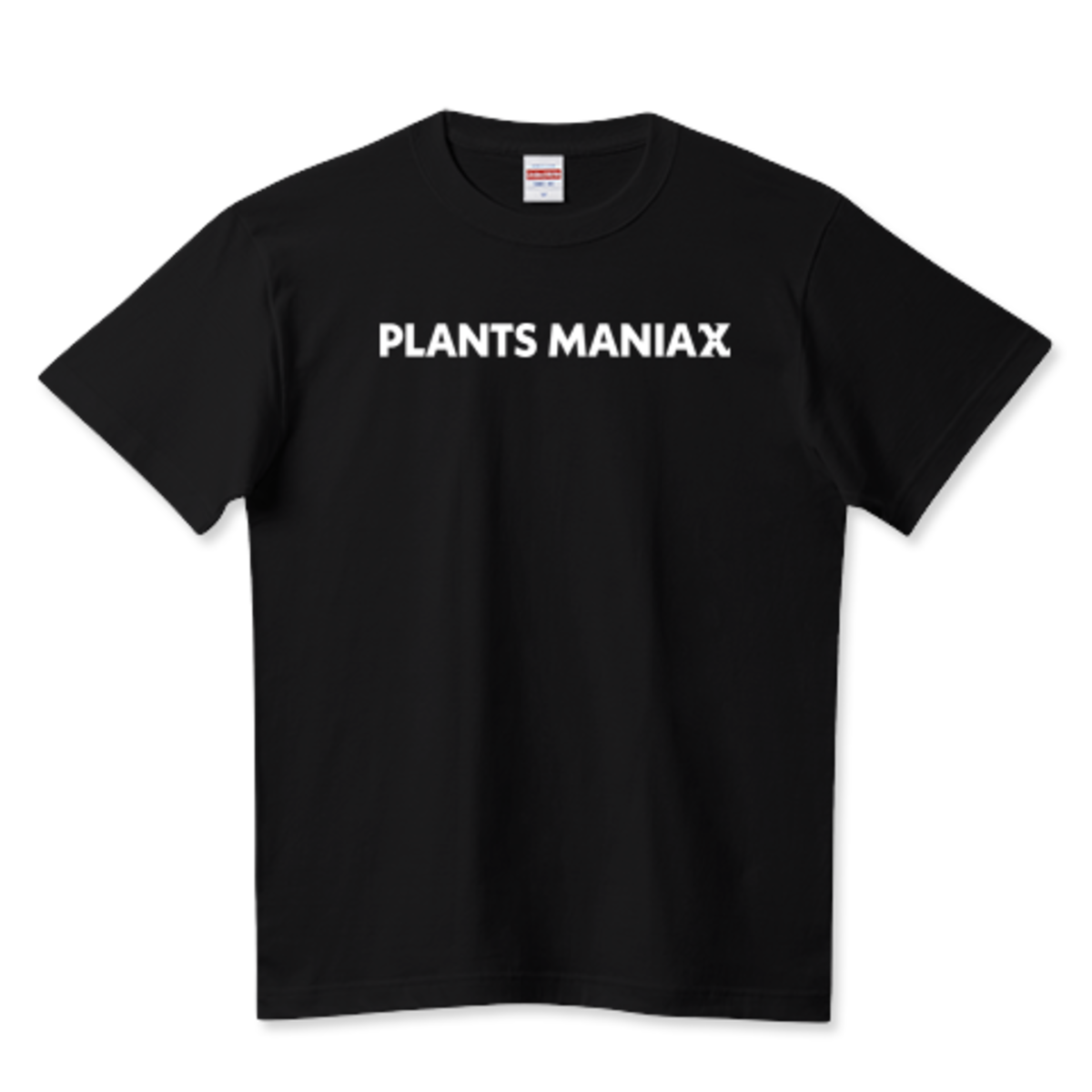 G00007_プランツマニアックスTシャツNo.04白ロゴ（ブラック） | レアプランツ通販サイトPlants Maniax（プランツ・マニアックス）