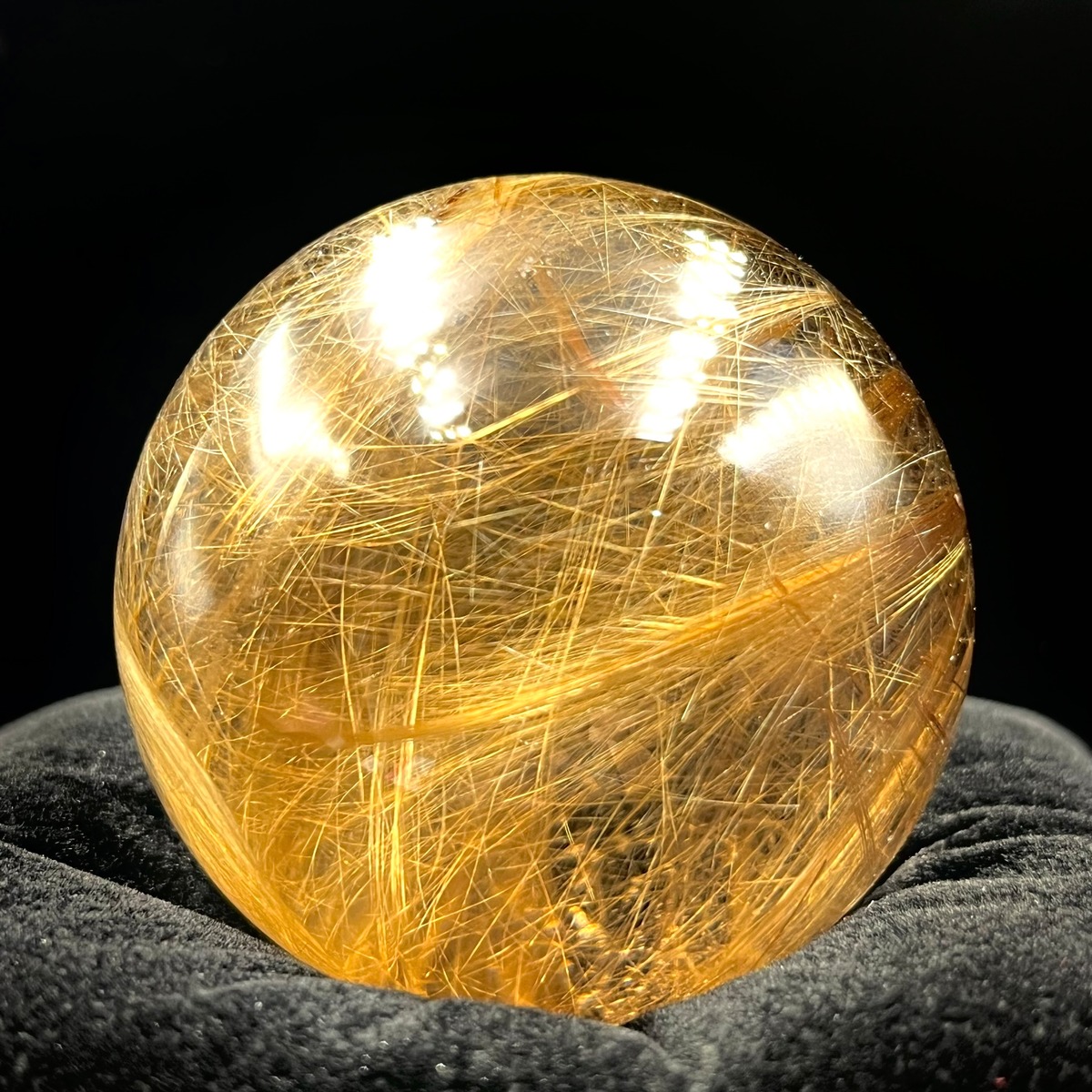 Gold Rutile Quartz｜Sphere 50mm | Arcadia