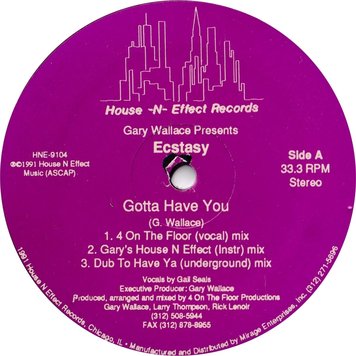 Gary Wallace Presents Ecstasy – Gotta Have You | First Floor Records ...