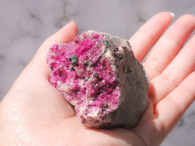 COBALT CALCITE With MALACHITE⭐RAW STONE | ☆Rami di Luce☆