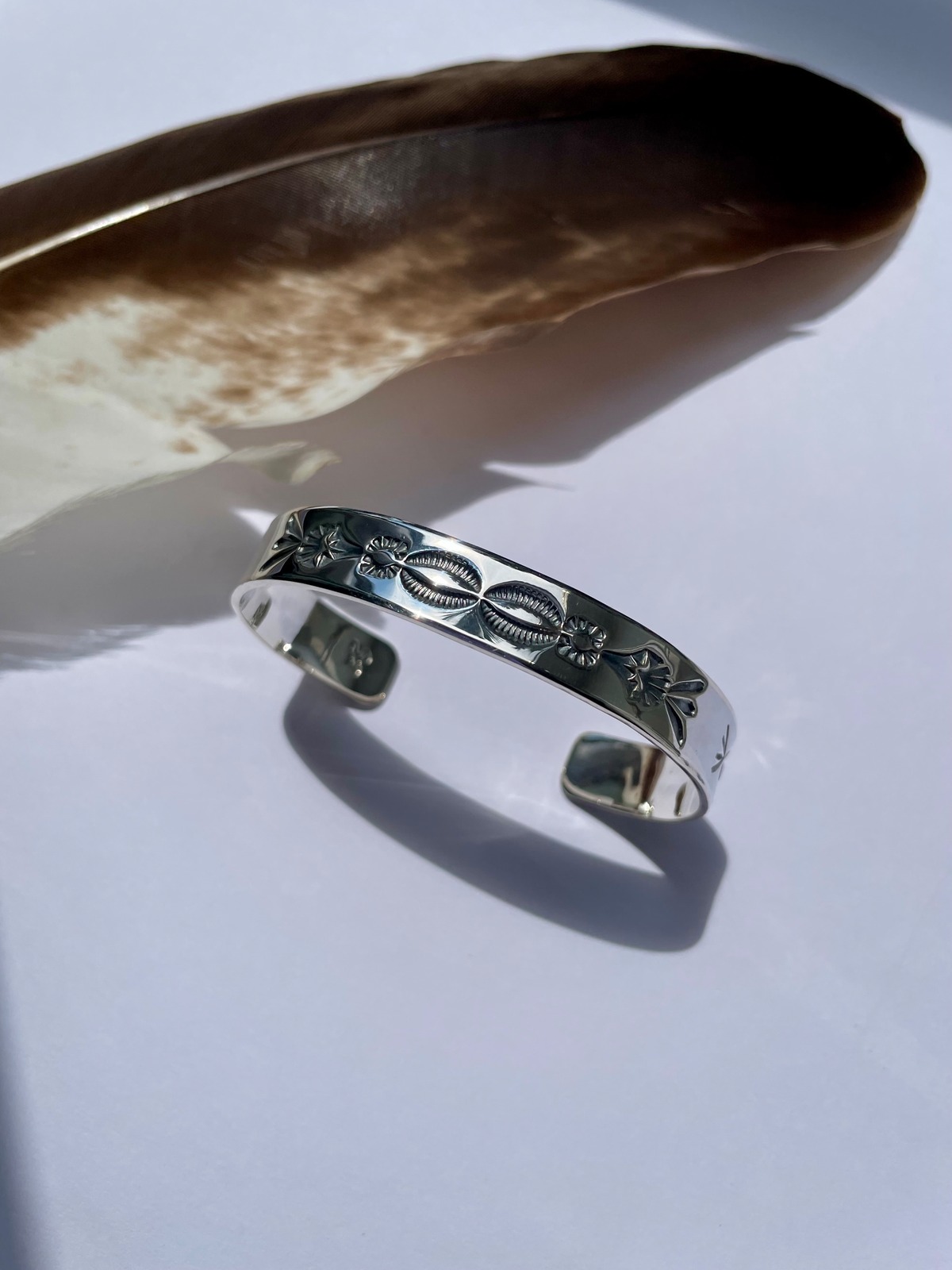 Stamp work Bangle | Sunset＆Eagle