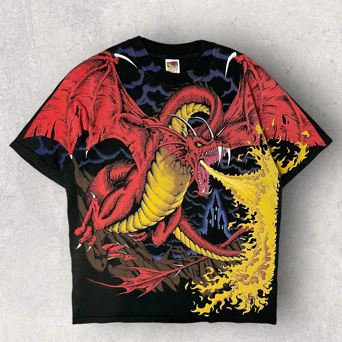 liquid blue "dragon" t shirt 90s | focus