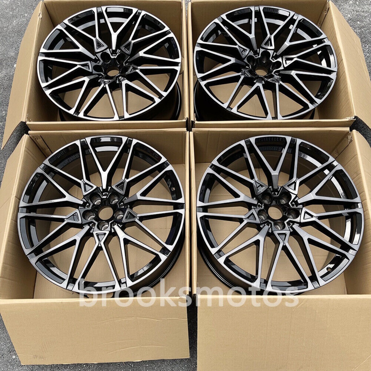 2019+ BMW G05 X5 2020+ G06 X6 818 22インチ ブラックコーティングスタイルホイール BRN-1633 ...