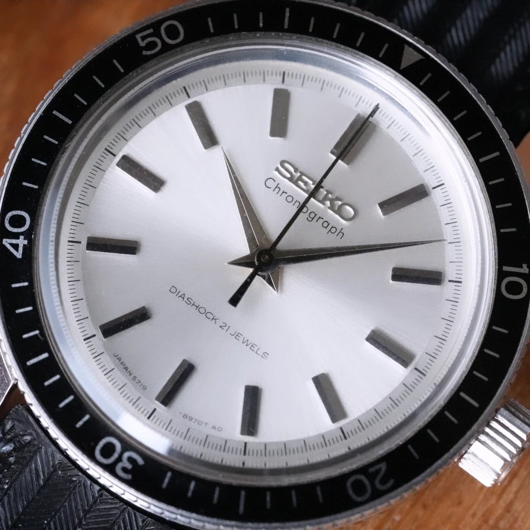 NOS【SEIKO／セイコー】Monopusher Chronograph／ワンプッシュクロノグラフ／デッドストック／5719-8980 ...