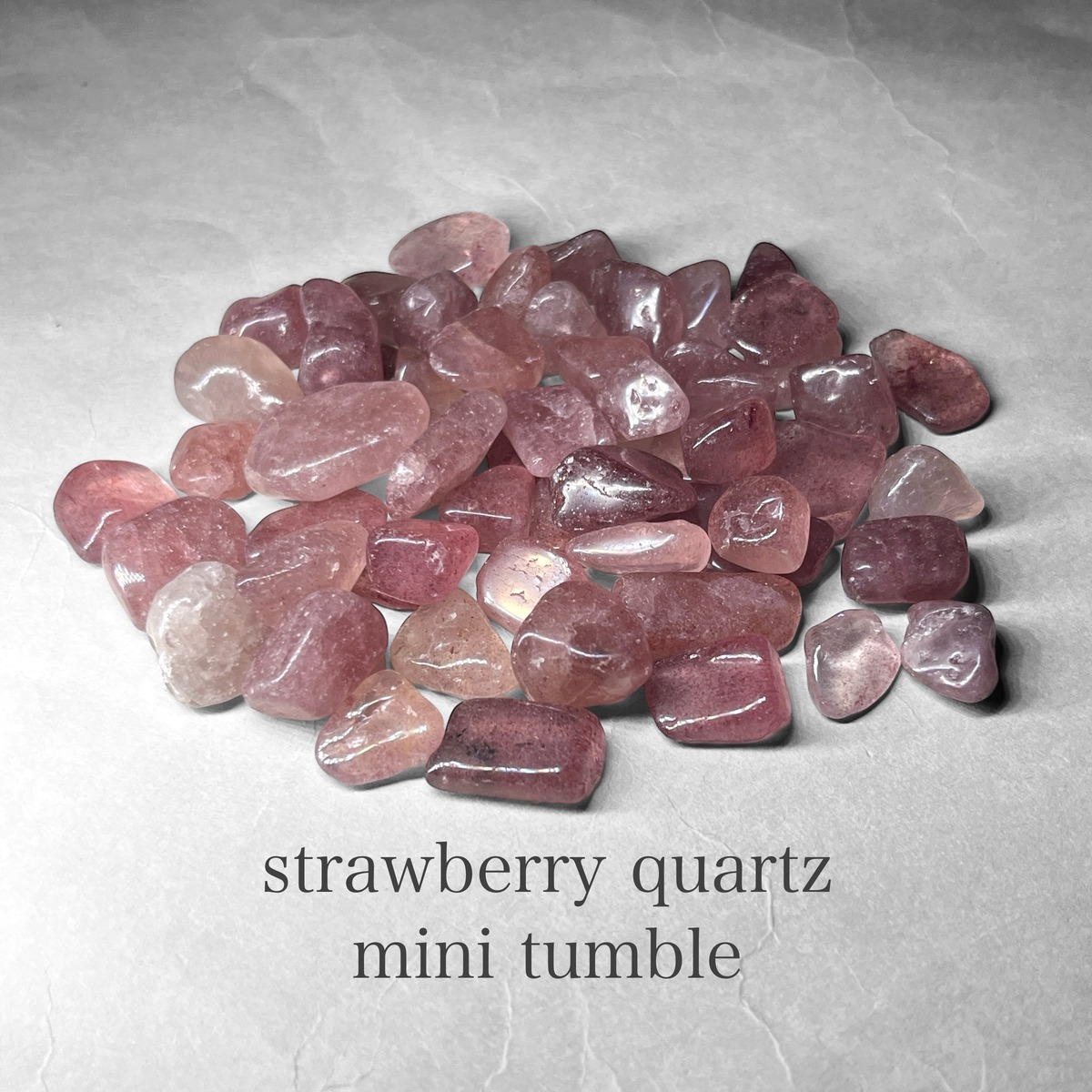 mini tumble ripples：strawberry quartz / ストロベリークォーツミニタンブルさざれ C | N.st