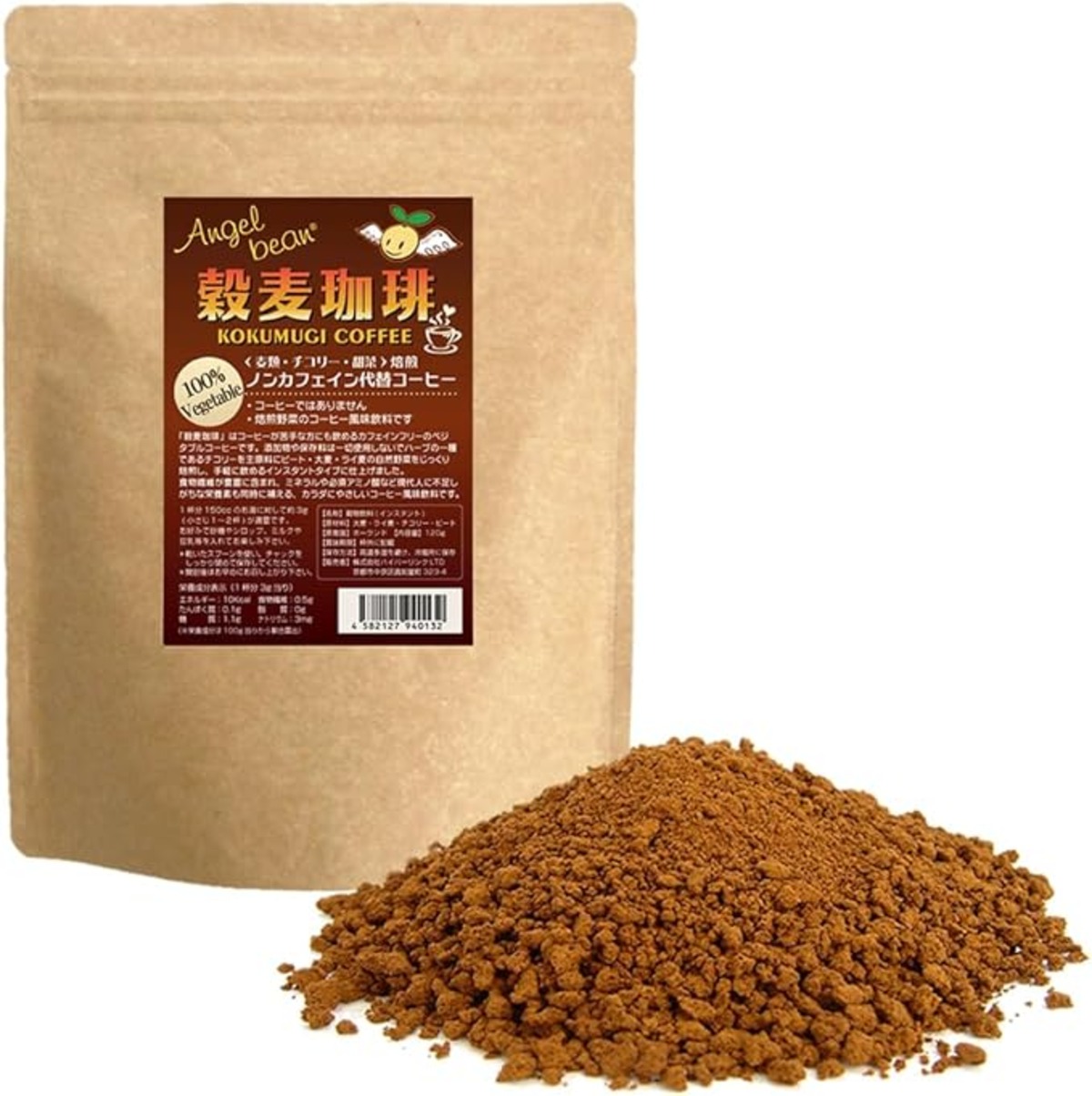 Angelbean 穀麦珈琲 100％ベジタブル 穀物コーヒー ノンカフェイン ノンシュガー 120g（約40杯分）1 | hero01