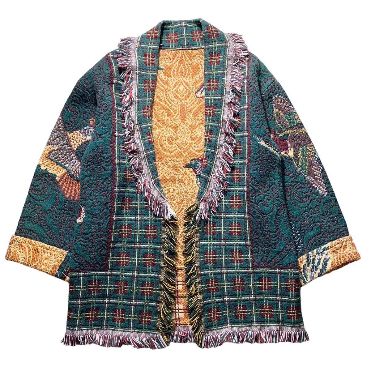 vintage GOODWIN WEAVERS blanket tapestry cardigan jacket | NOIR ONLINE