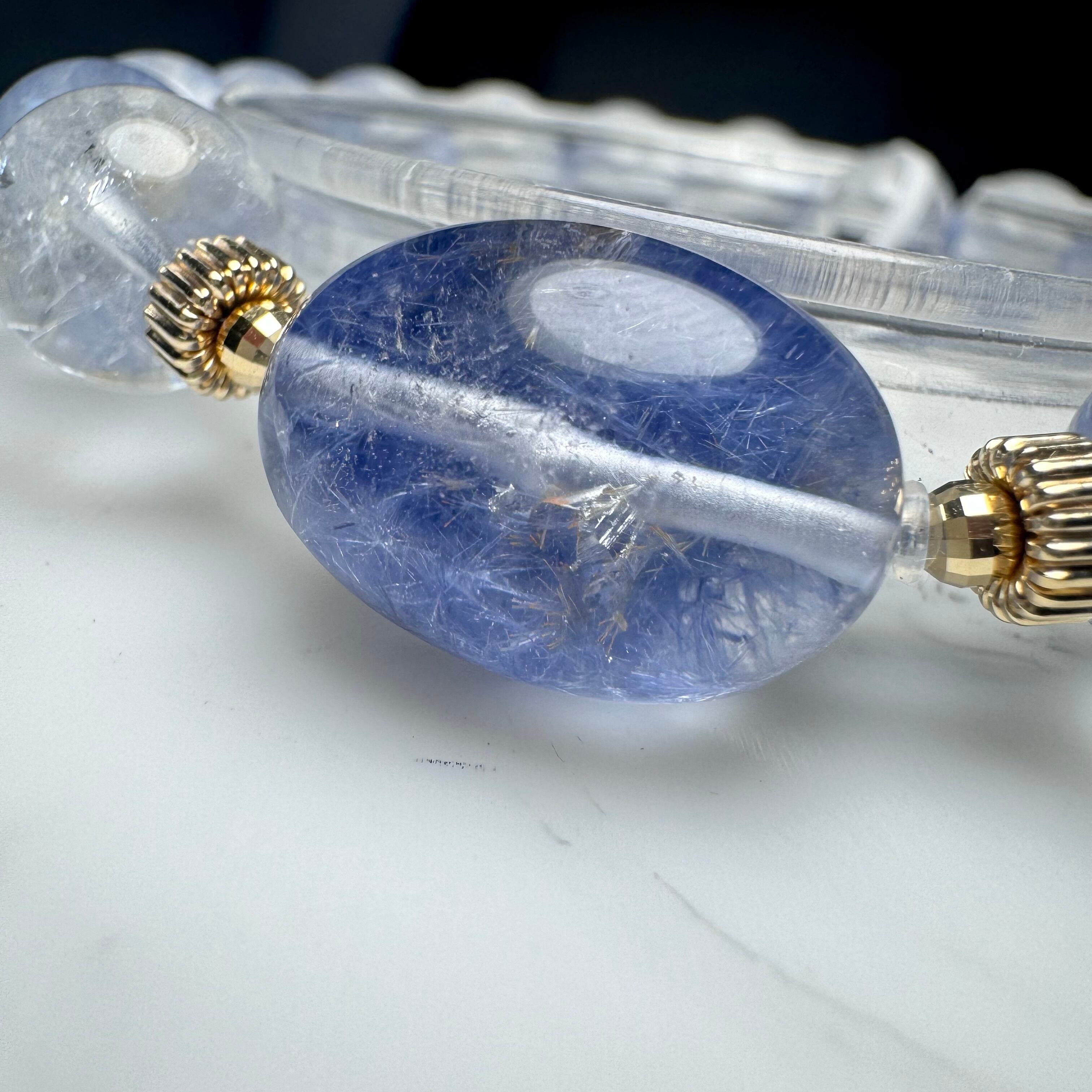 no.15 デザインブレス 貫入水晶入り デュモルチェ | sumiha7