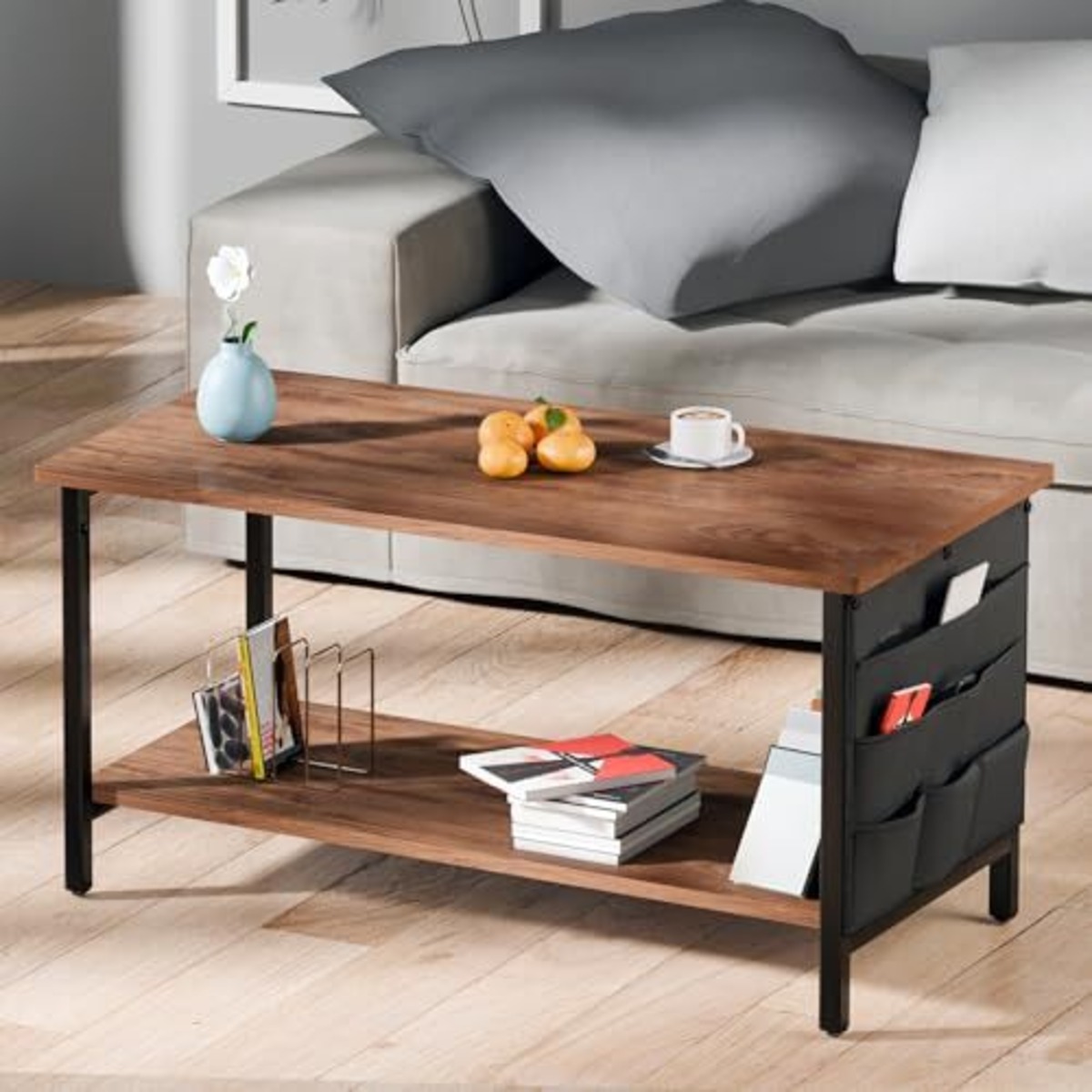 PluieSoleil ローテーブル センターテーブル 幅80 テーブル 一人暮らし 収納袋付き おしゃれ 机 多機能 木製 組立簡単 | kki2nd