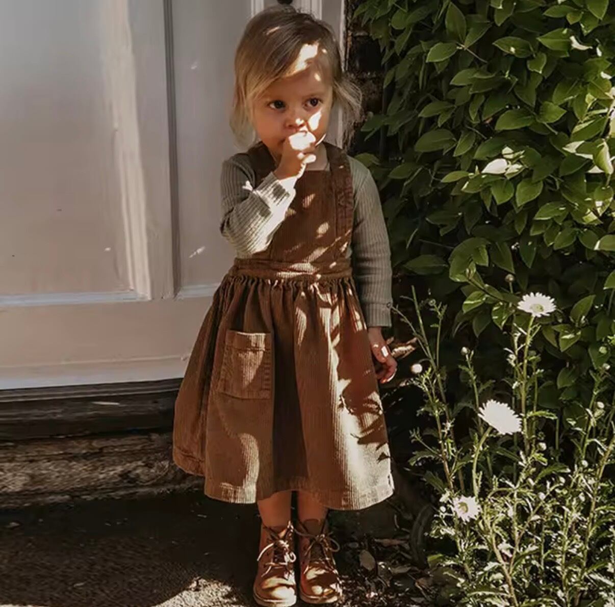 corduroy salopette skirt | Pay ID