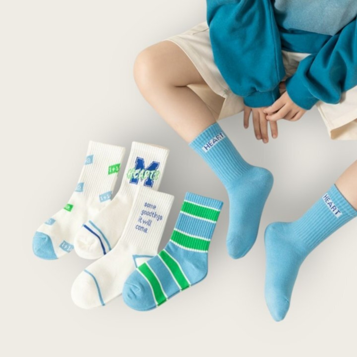 【DUDIE】ブルー 靴下(KIDS) | aguuu_select