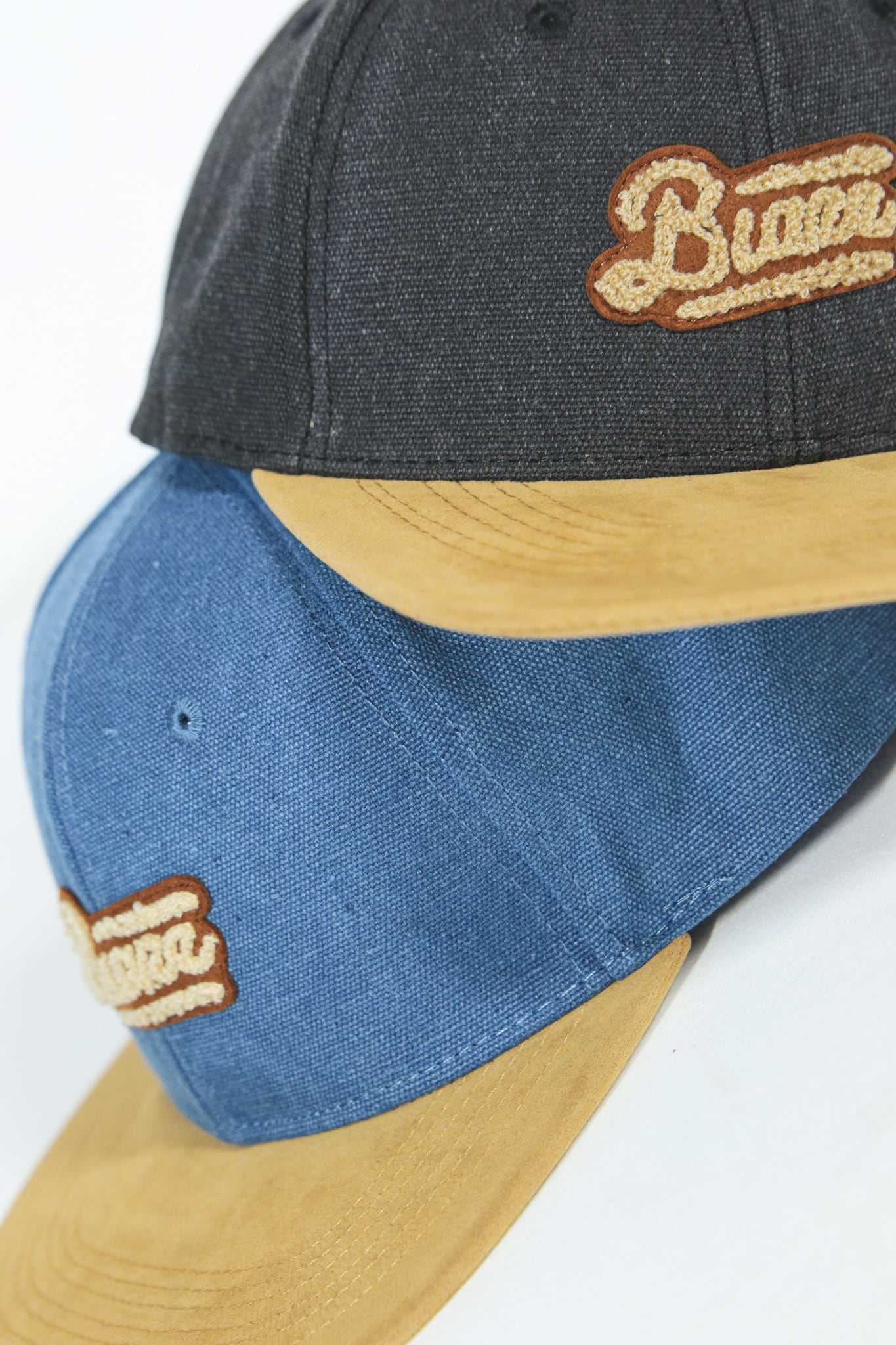 MOCO LOGO SUEDE PEAK WASHED CANVAS SNAPBACK [BLACK] | blazz works