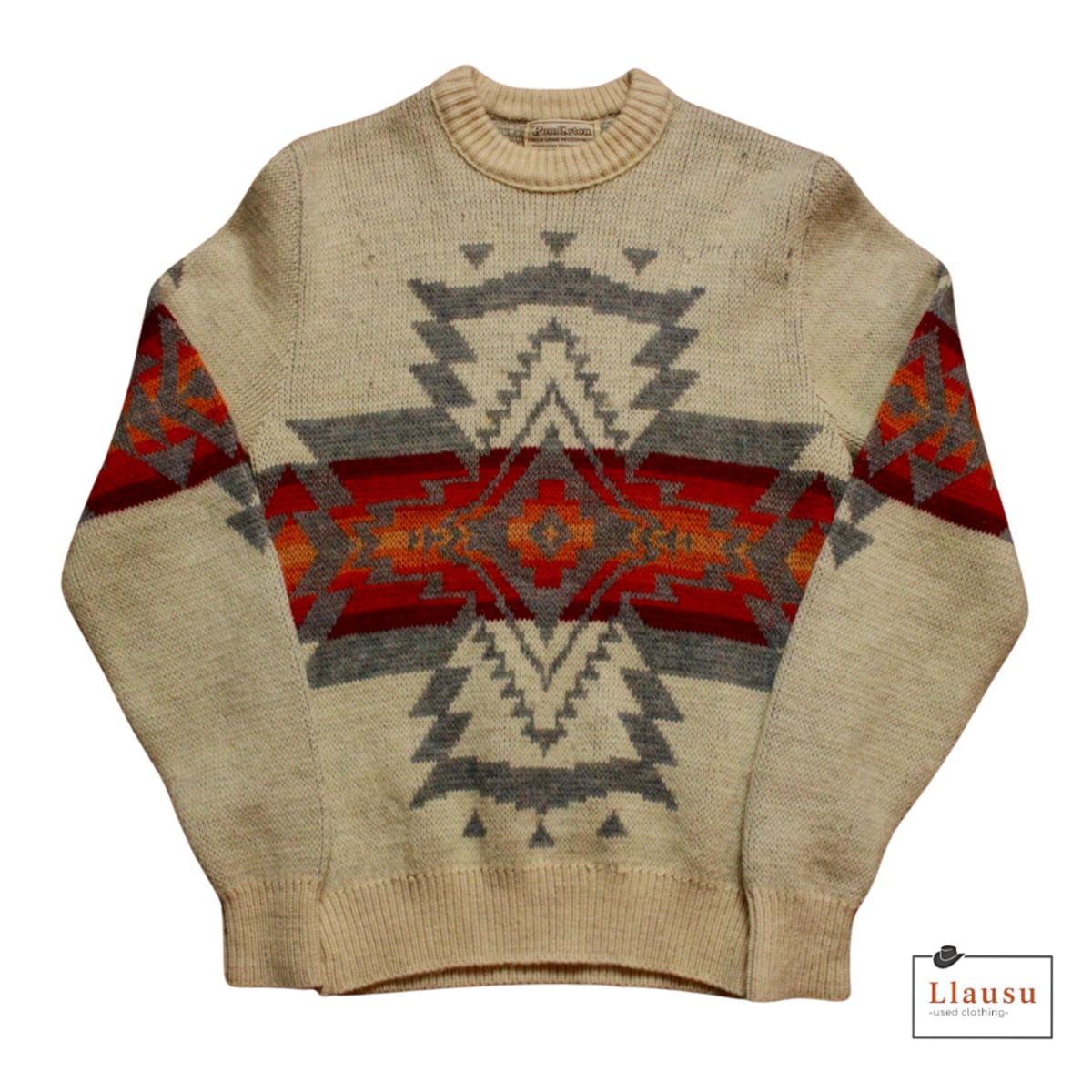 1970's "Pendleton" native pattern wool knit | Llausu