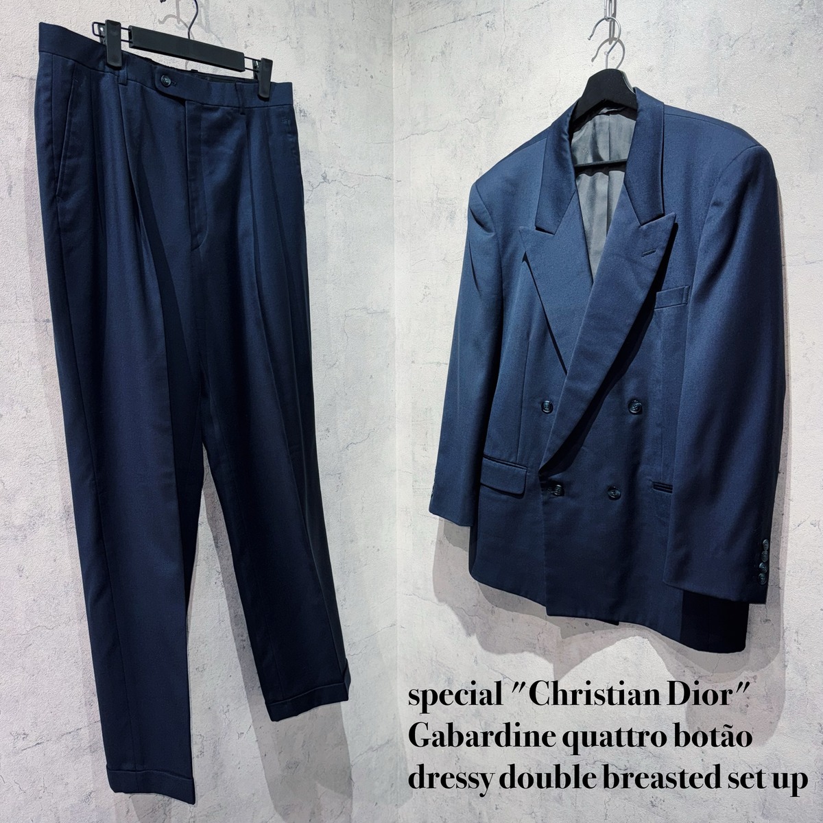special "Christian Dior" Gabardine quattro botão dressy double breasted ...