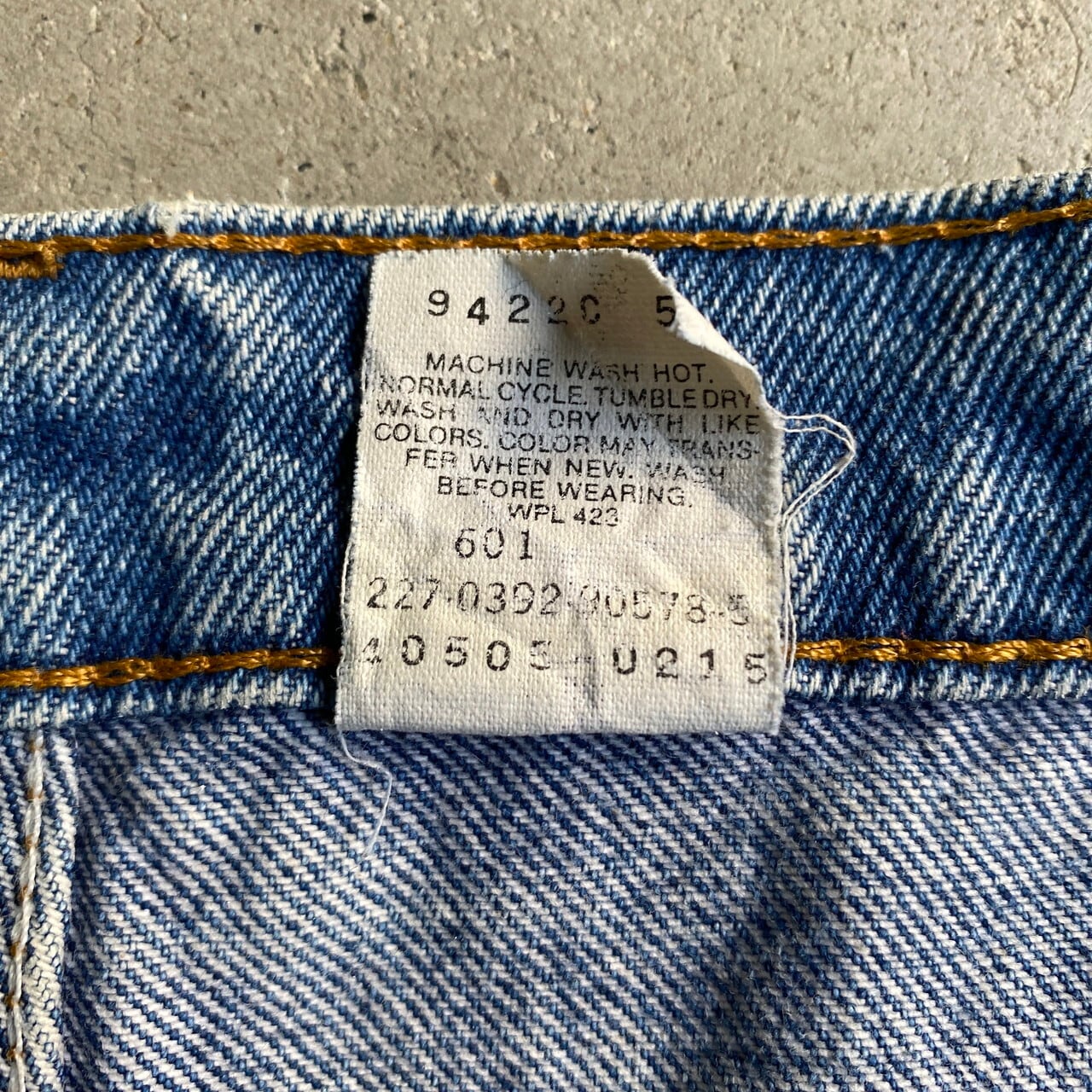 90年代 メキシコ製 オレンジタブ Levi's リーバイス 505 スリムストレート テーパード デニムパンツ メンズW34 古着 ヒゲ ...