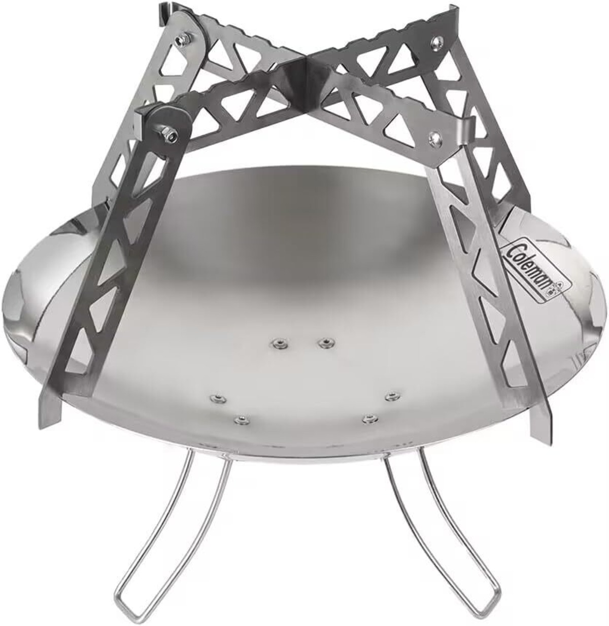 五徳 コールマン(Coleman) 焚火台専用 ファイアーディスク 直径30cm専用 焚き火 携帯便利 コンパクト アウトドア キャンプ ステンレス製 | loop0707