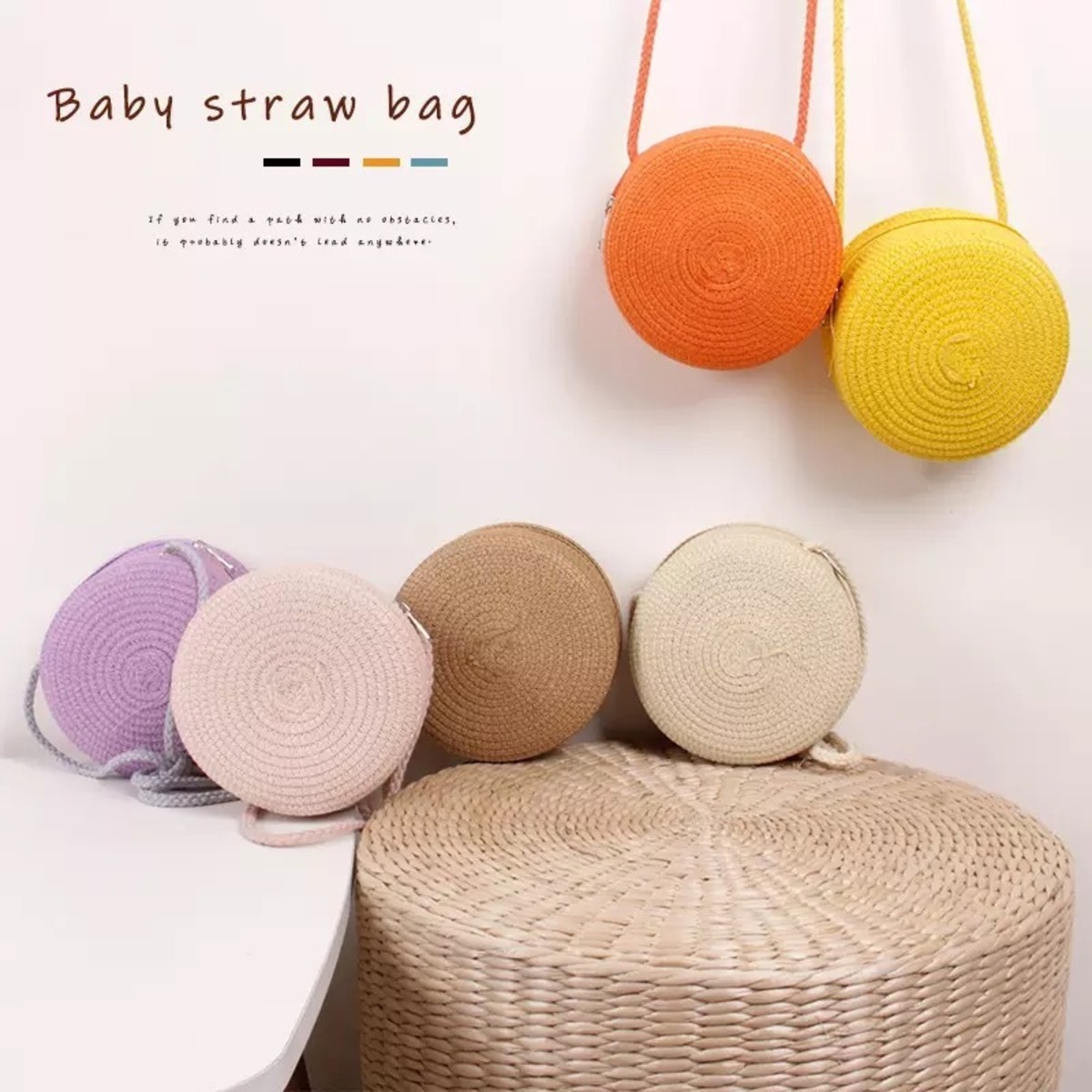 straw bag | Happy Lilac