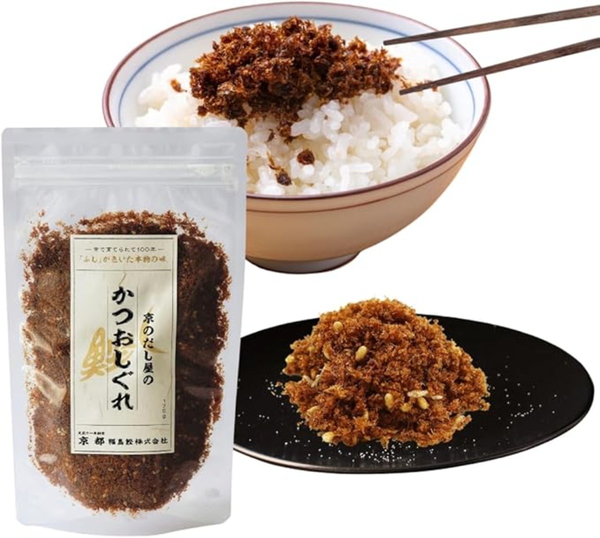 福島鰹株式会社 かつおしぐれ 175g (ふりかけ/無添加/国産) 京都で100年続くかつお節屋 (鰹節/まぐろ節/おにぎり) おかか かつお じゃこ1 | hero01