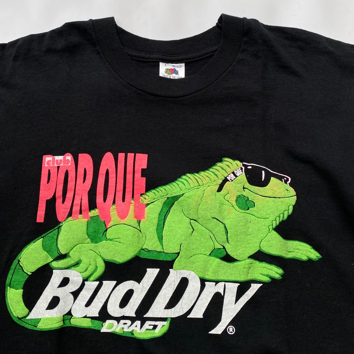 90’s Vintage “Bud Dry DRAFT” Made in USA Print Tshirt | 放課後の思い出