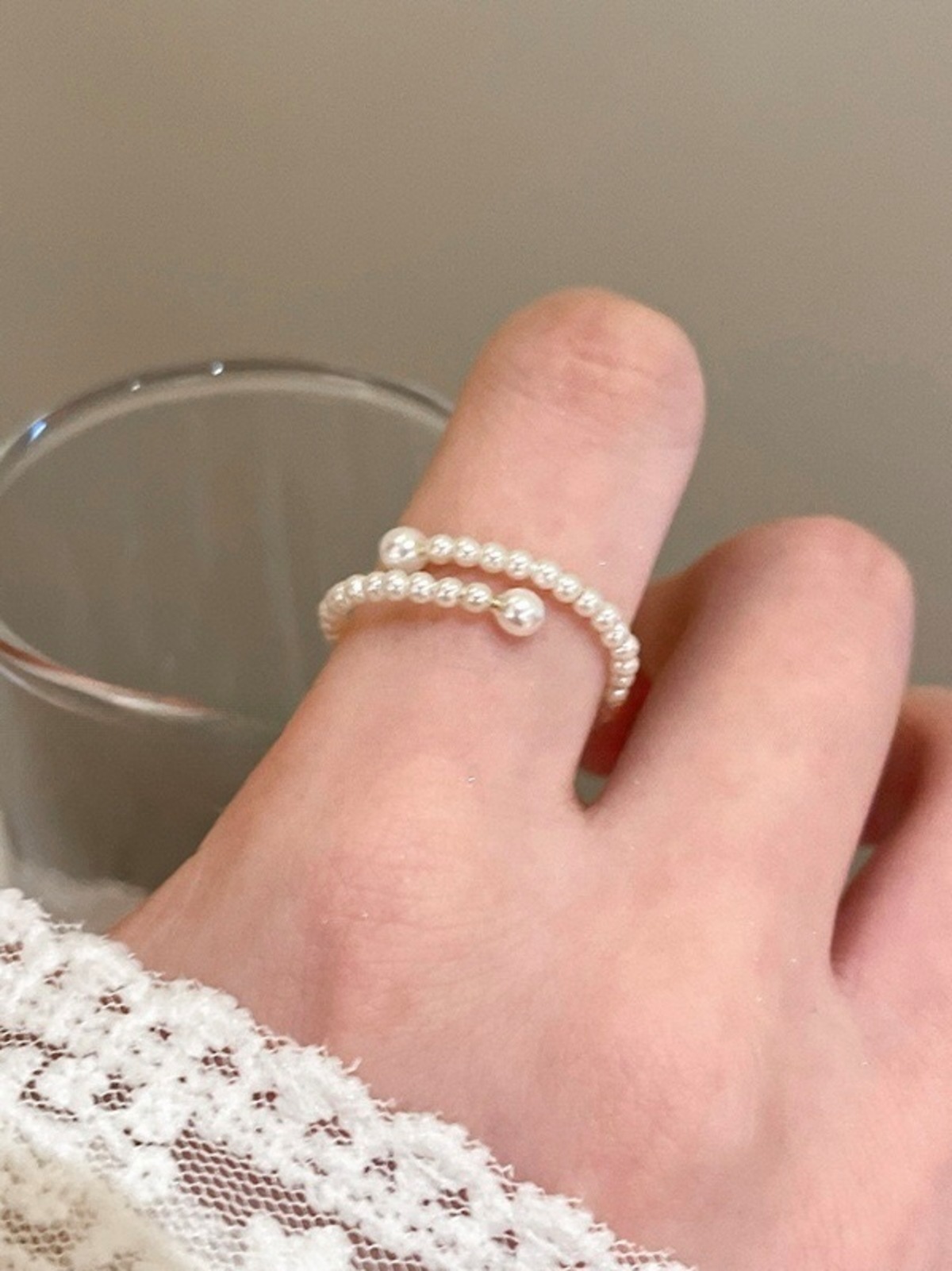 【即納商品】roll pearl ring | noul