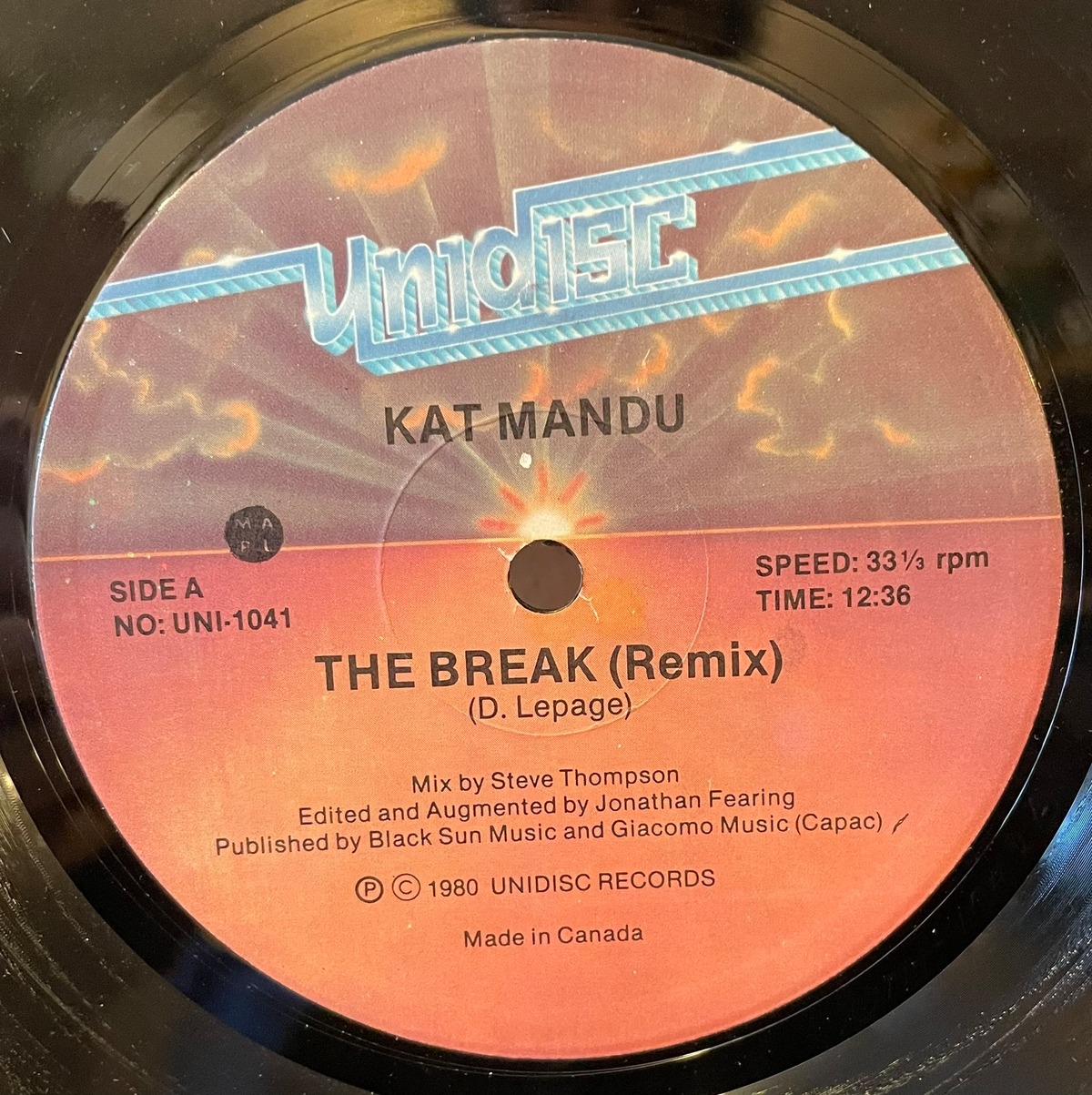 Kat Mandu "The Break (Remix)" 12" | EAD RECORD